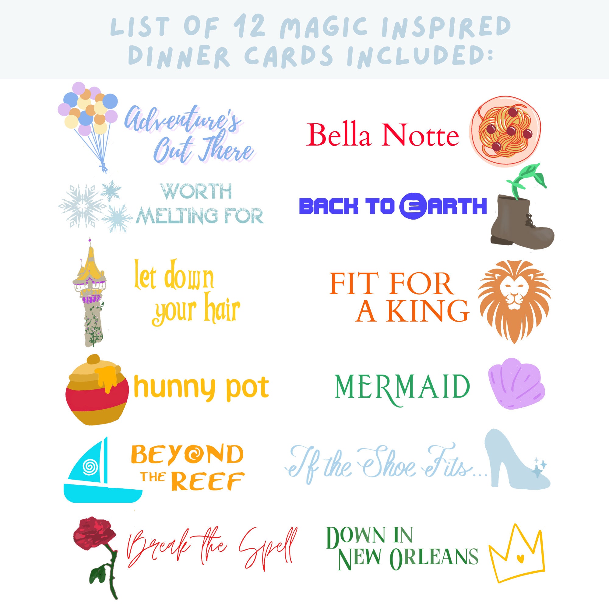 Magical Movie Night Cards (set of 12)- Part 1 - Etsy