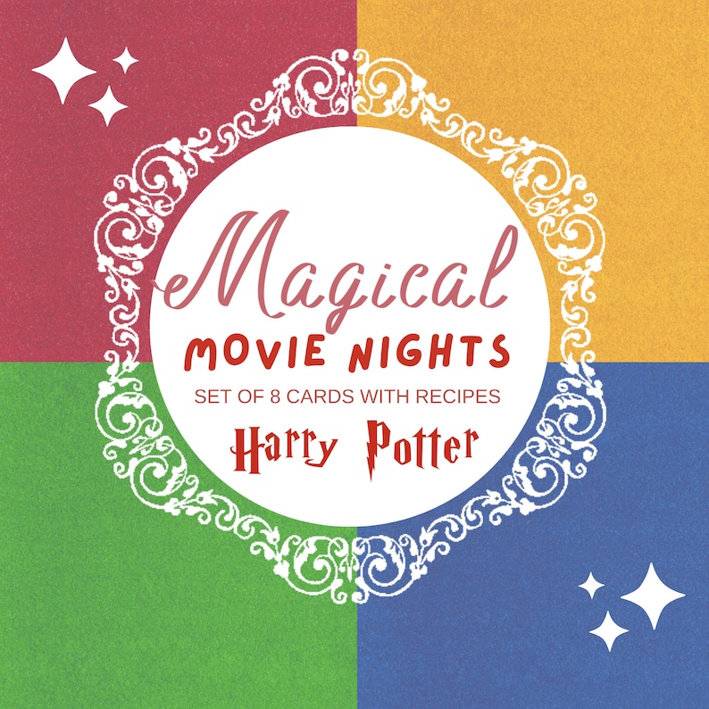 HP Magical Movie Night Cards (set of 8) - Etsy
