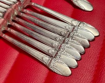 Vintage Silverware first Love by 1847 Rogers Bros Complete Set for 6 or ...