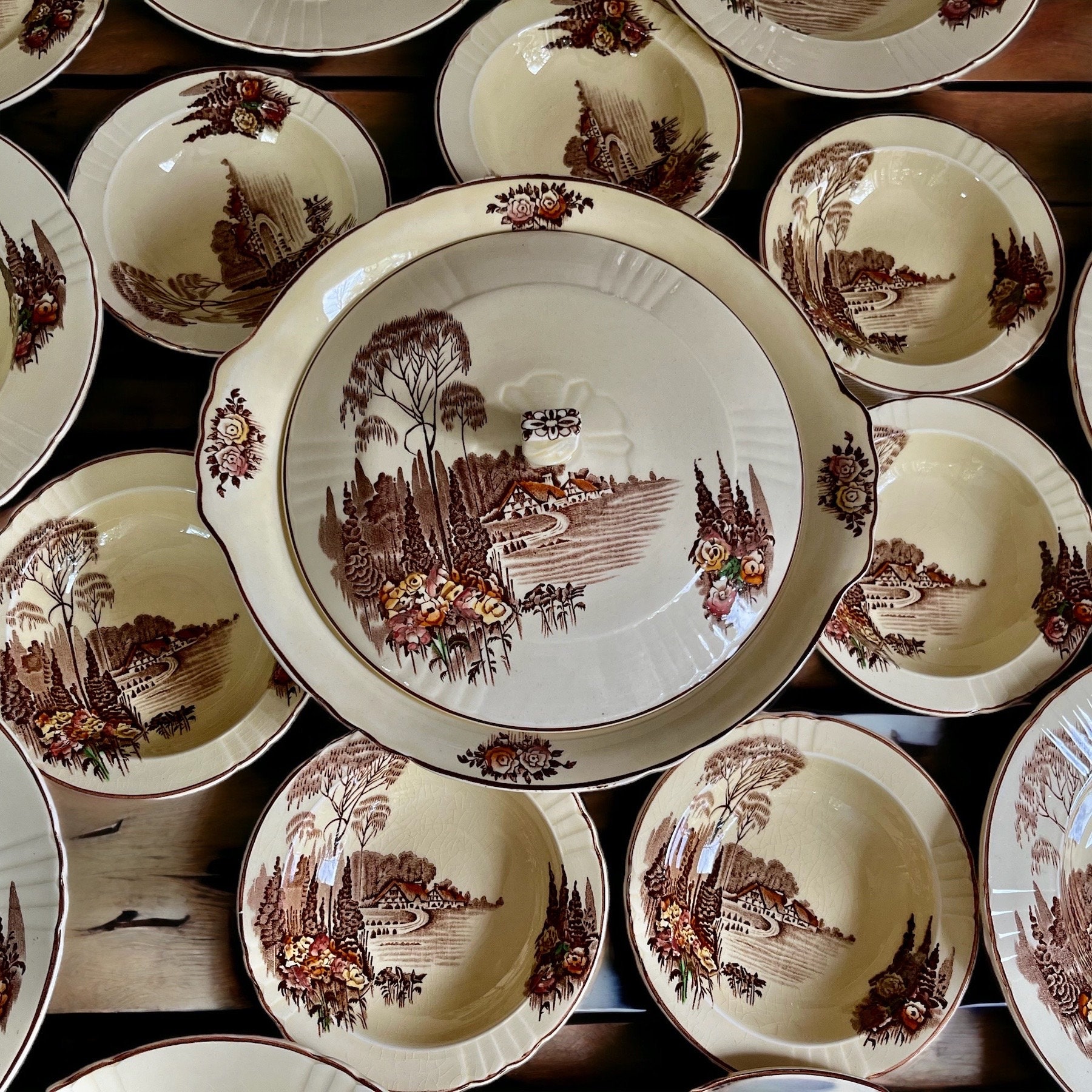 Homeland 1930s Myott Son & Co England RN 761201 Dishes - Etsy