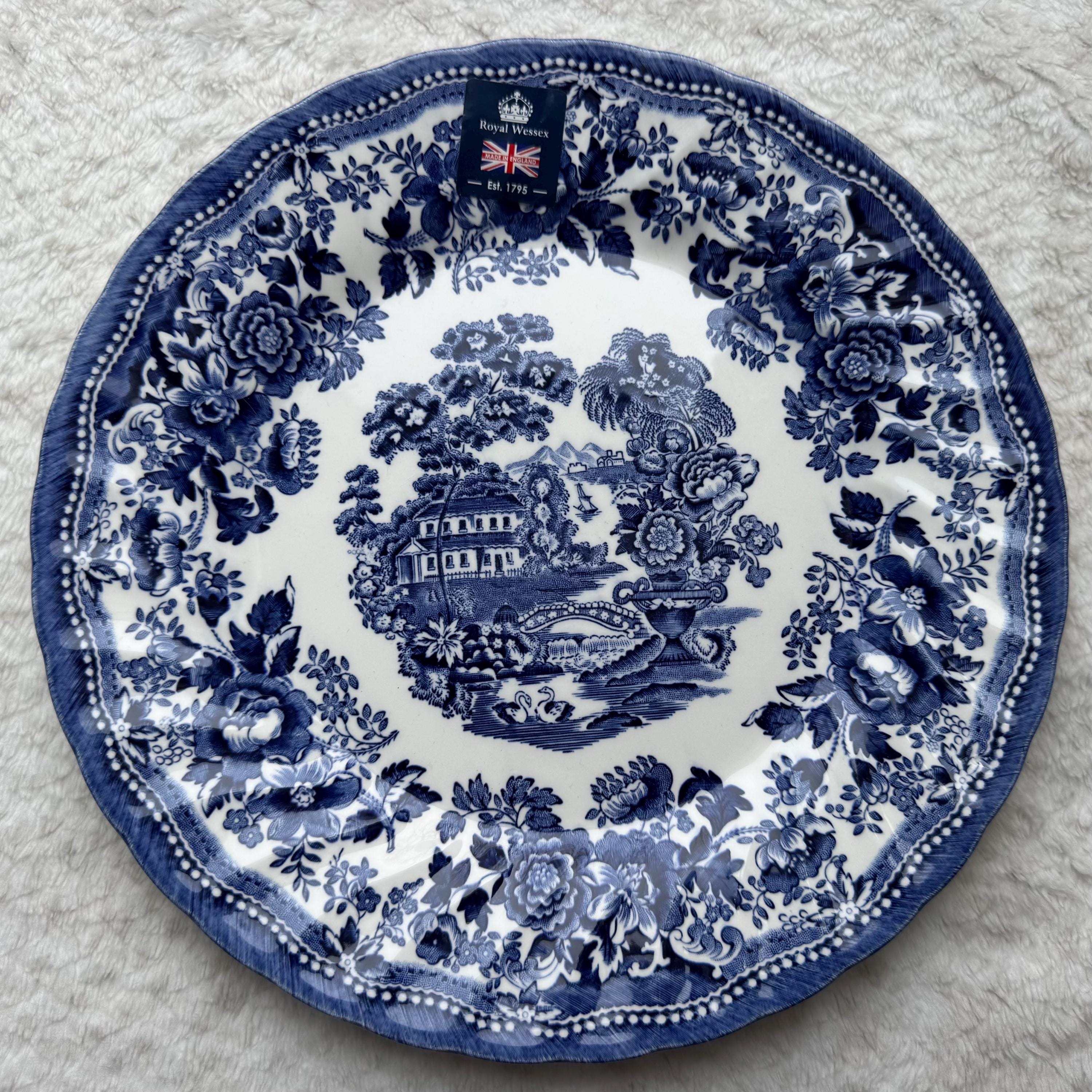 Vintage-inspired Blue & White Dinner Plates - Mix Match Your Favorites ...