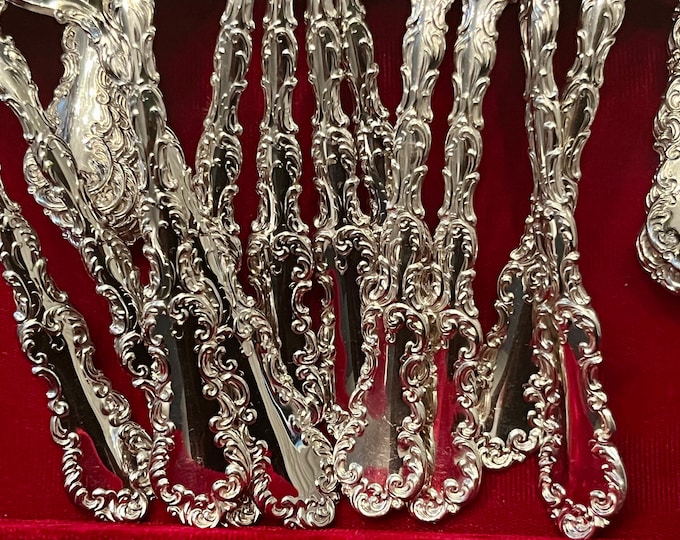 Vintage louis Silver Plated Wallace Silverware Complete Set for 12 ...