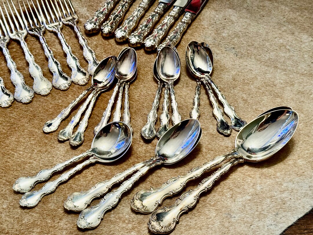 Vintage Birks Regency Plate “louis De France” Complete Silverware Set ...