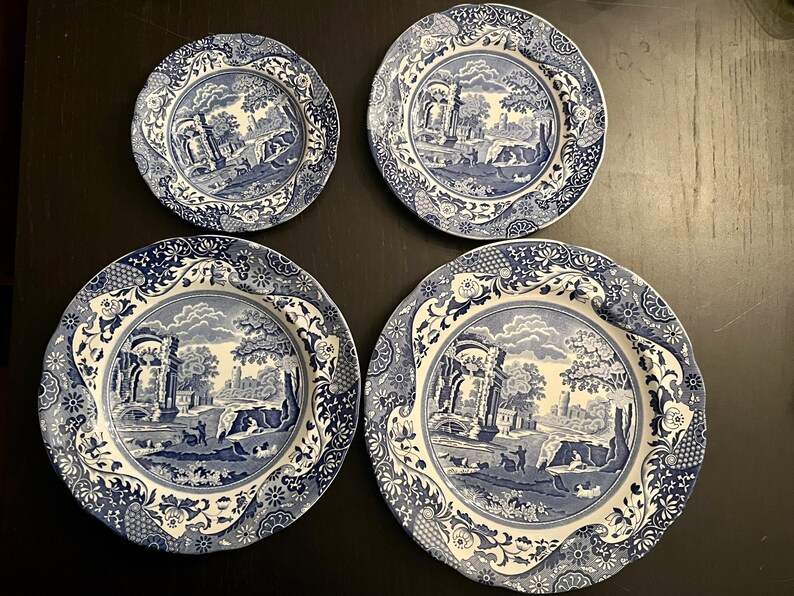 Vintage Spode England Italian Design Complete Plates Set - Etsy