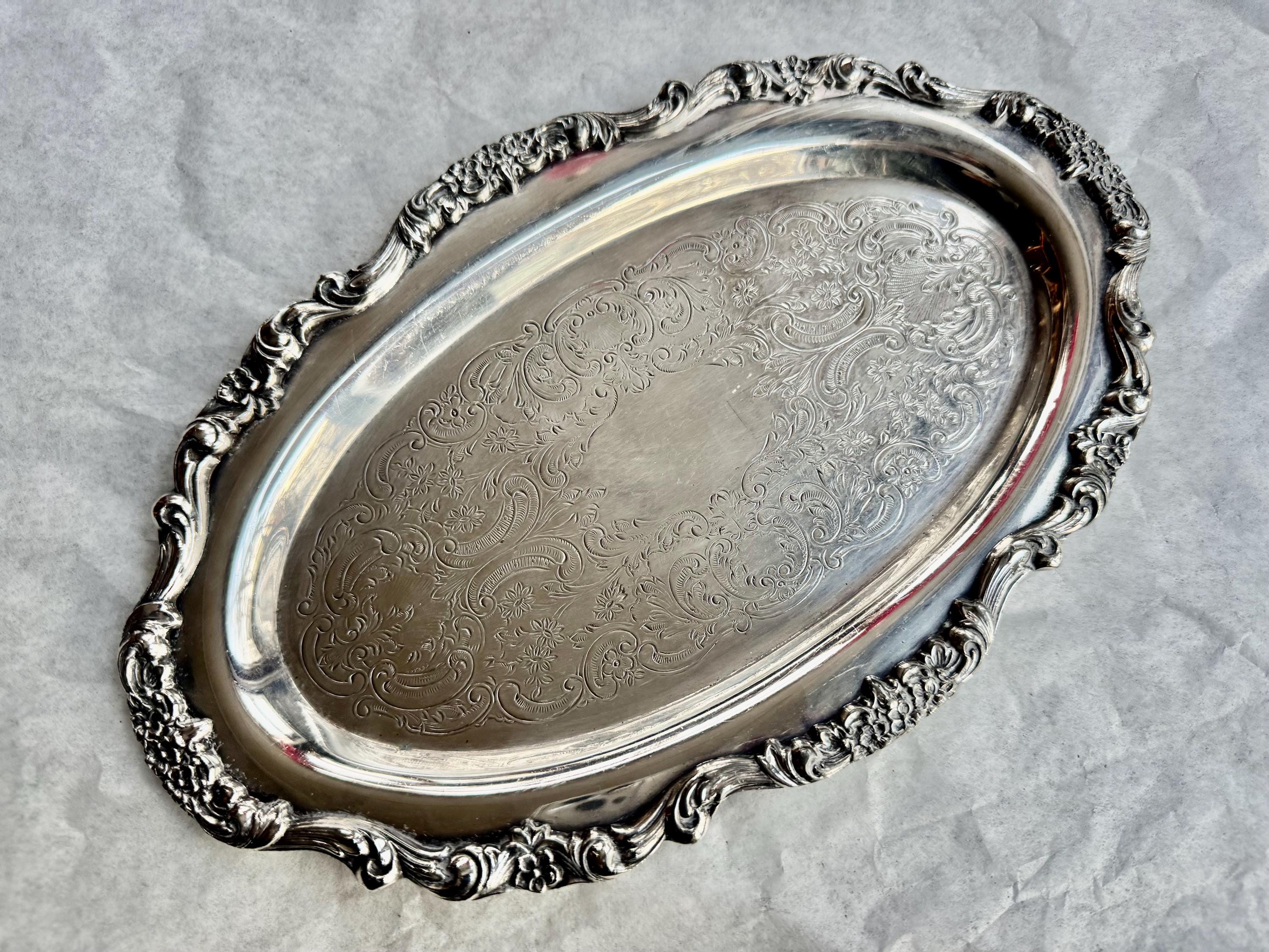 Small Vintage Silverplate Trays — Poole & Sheffield Reproductions ...