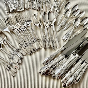 Vintage White Orchid Silverware Set: 1953 Community Silverplate - Etsy