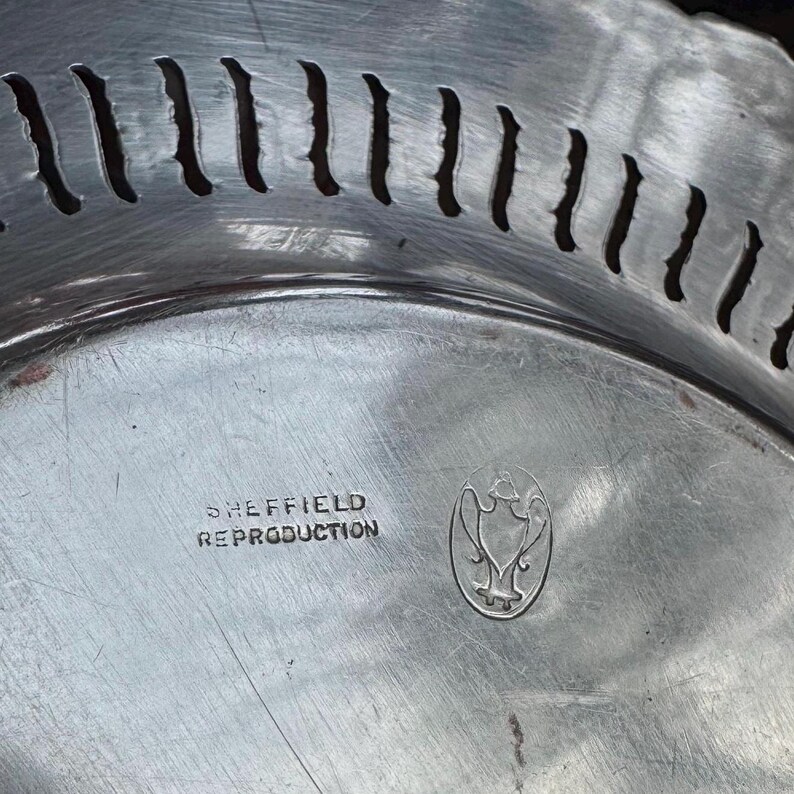 Vintage Silverplate Trays Bowls — Sheffield Reproduction — Heavy Ornate ...