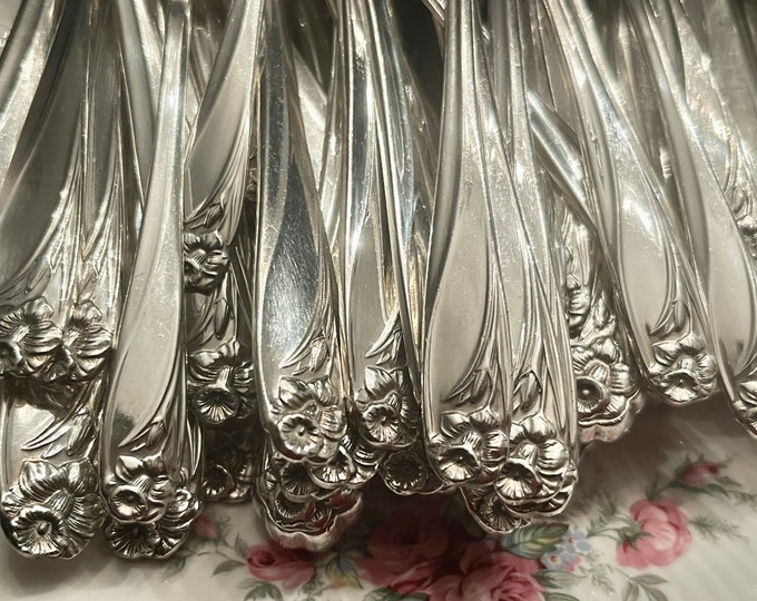 Vintage 1847 Rogers Bros Silver Plated “daffodil” - Complete Silverware ...