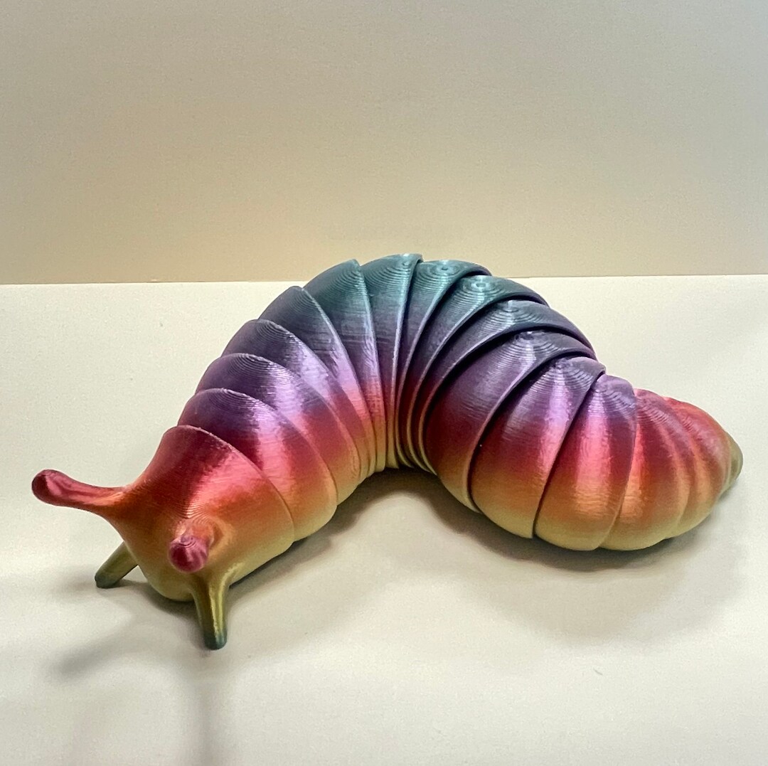 Flexible Articulated Slug 3D Printed Slug Fidget Toy Kid's Toy ...