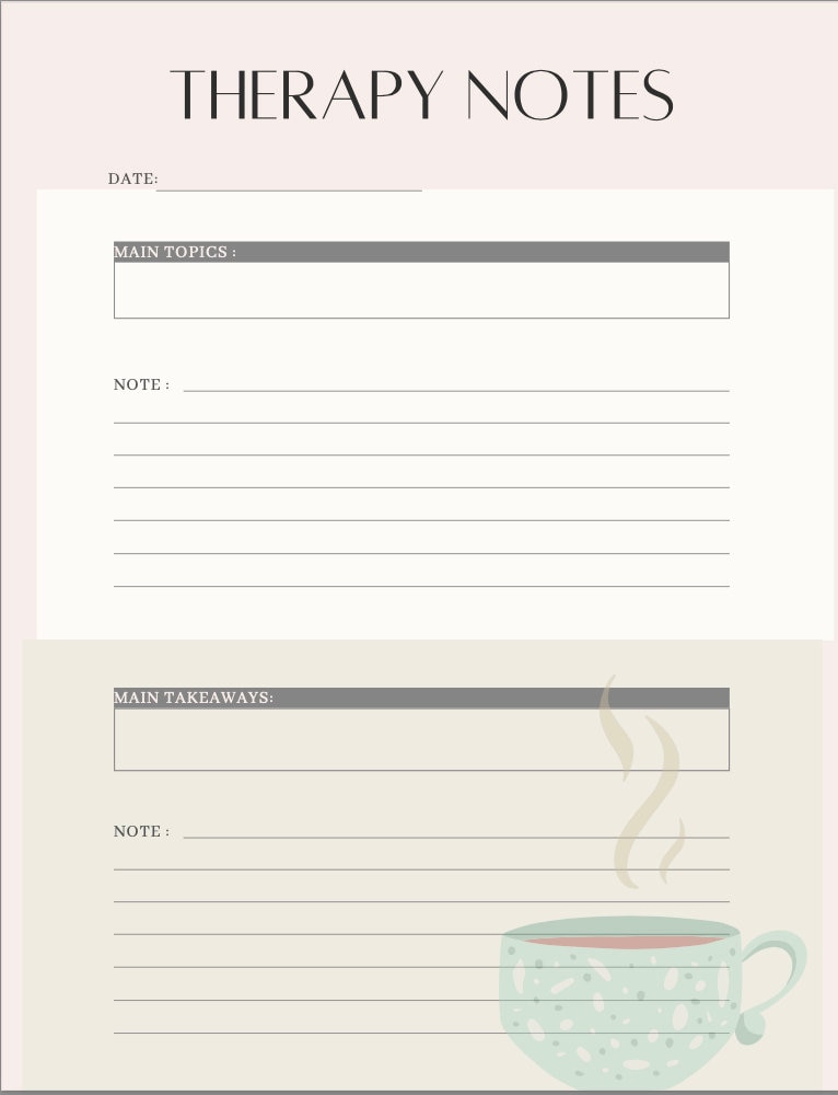 Healing Journal - Therapy Notes, Emotions Lists, Feeling Journal, Dream ...