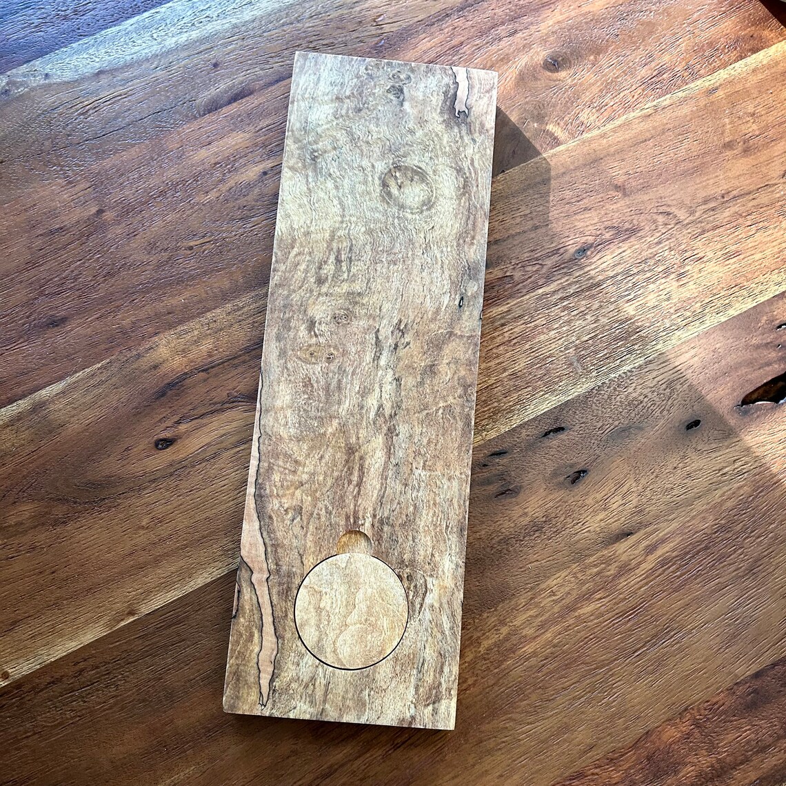 Cribbage Board Handcrafted With Spalted Maple Wood Peg Storage Metal ...
