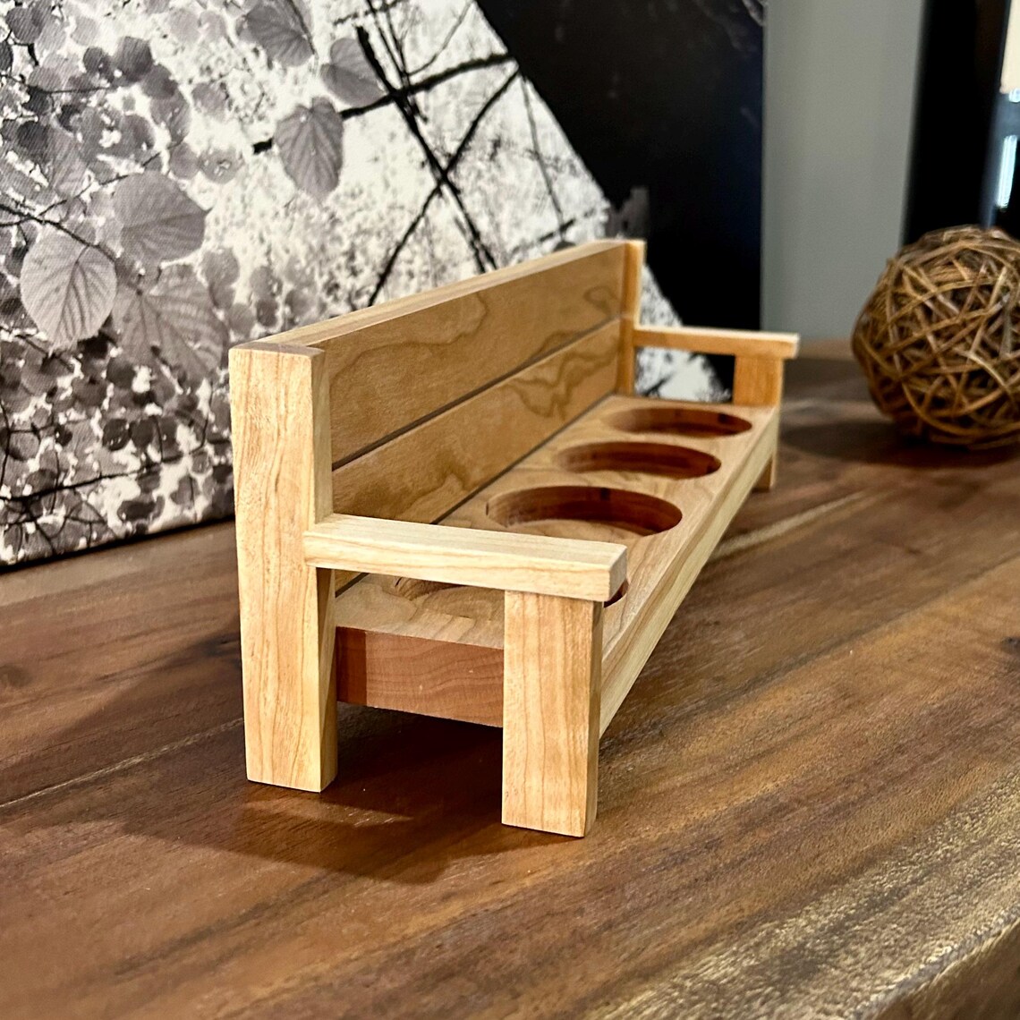 Park Bench Beer Flight With Glasses Made From Cherry Wood - Etsy UK
