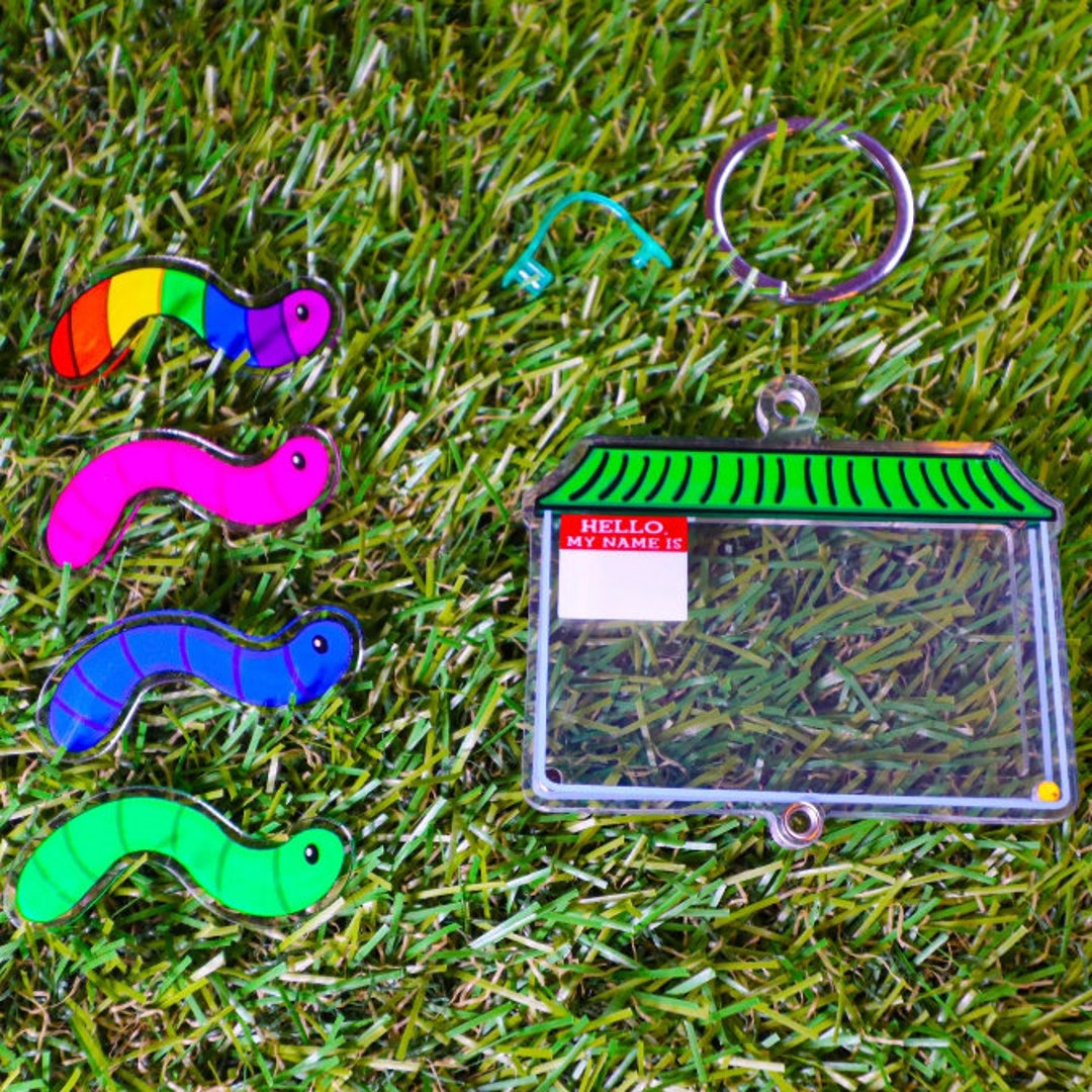 HELP My Partner Turned Into a Worm Shaker Keychain - Etsy