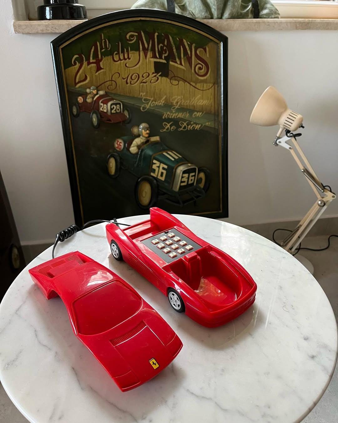 Ferrari Testarossa Vintage Red Push Button Landline Phone Retro Car ...