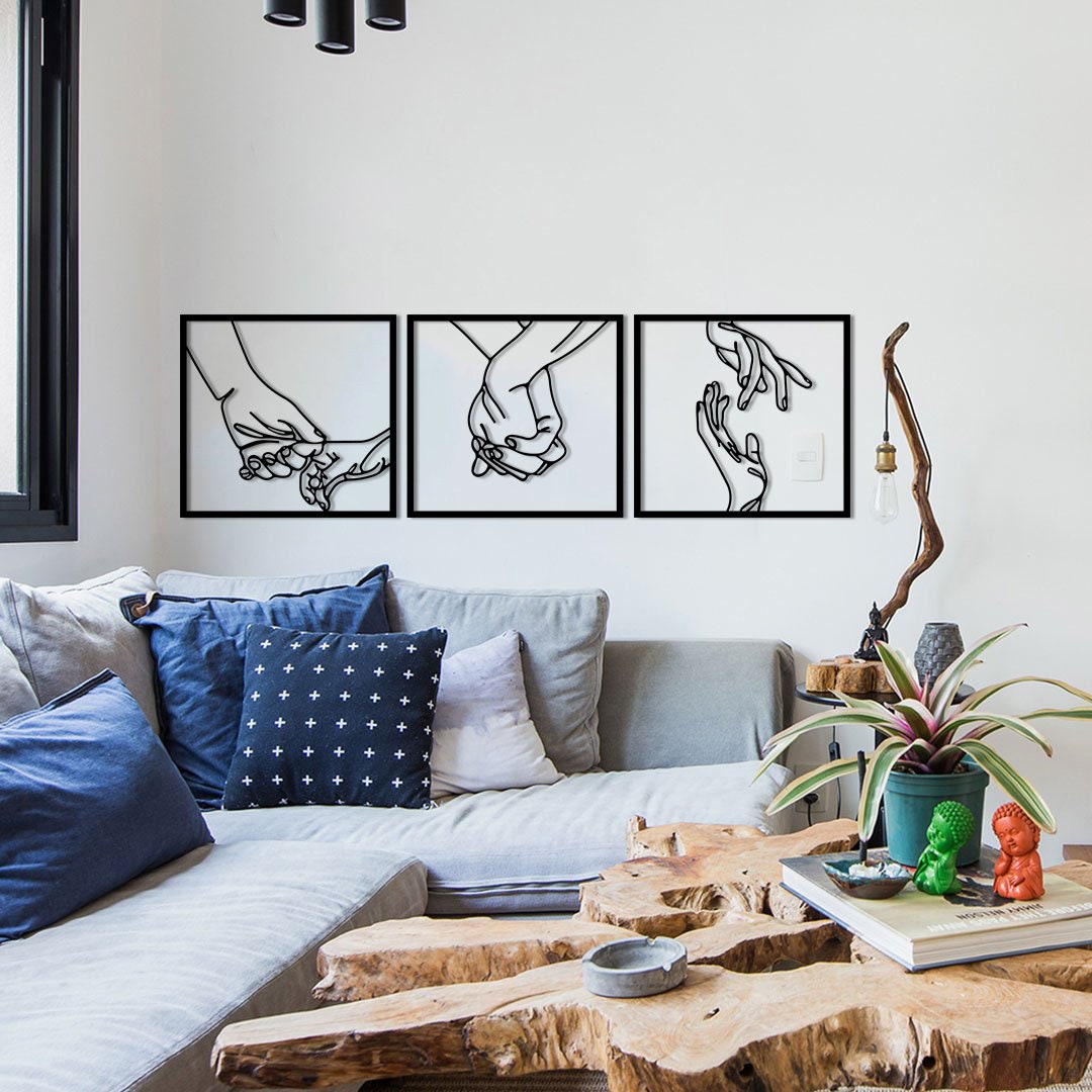Holding Hands Line Art Setline Art Handsromantic - Etsy