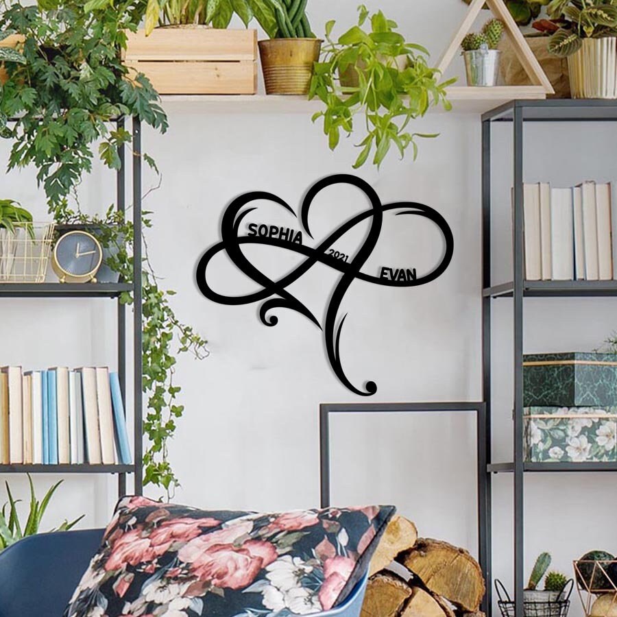 Infinity Heart Personalizedwedding Giftsplit Letter - Etsy