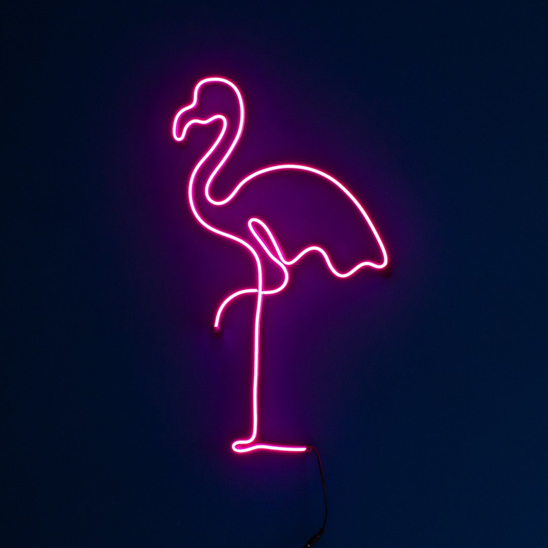 Flamingo Neon Sign, Pink Flamingo Metal Neon Wall Art Decor - Etsy