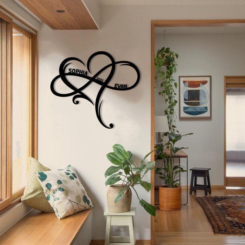 Infinity Heart Personalizedwedding Giftsplit Letter - Etsy