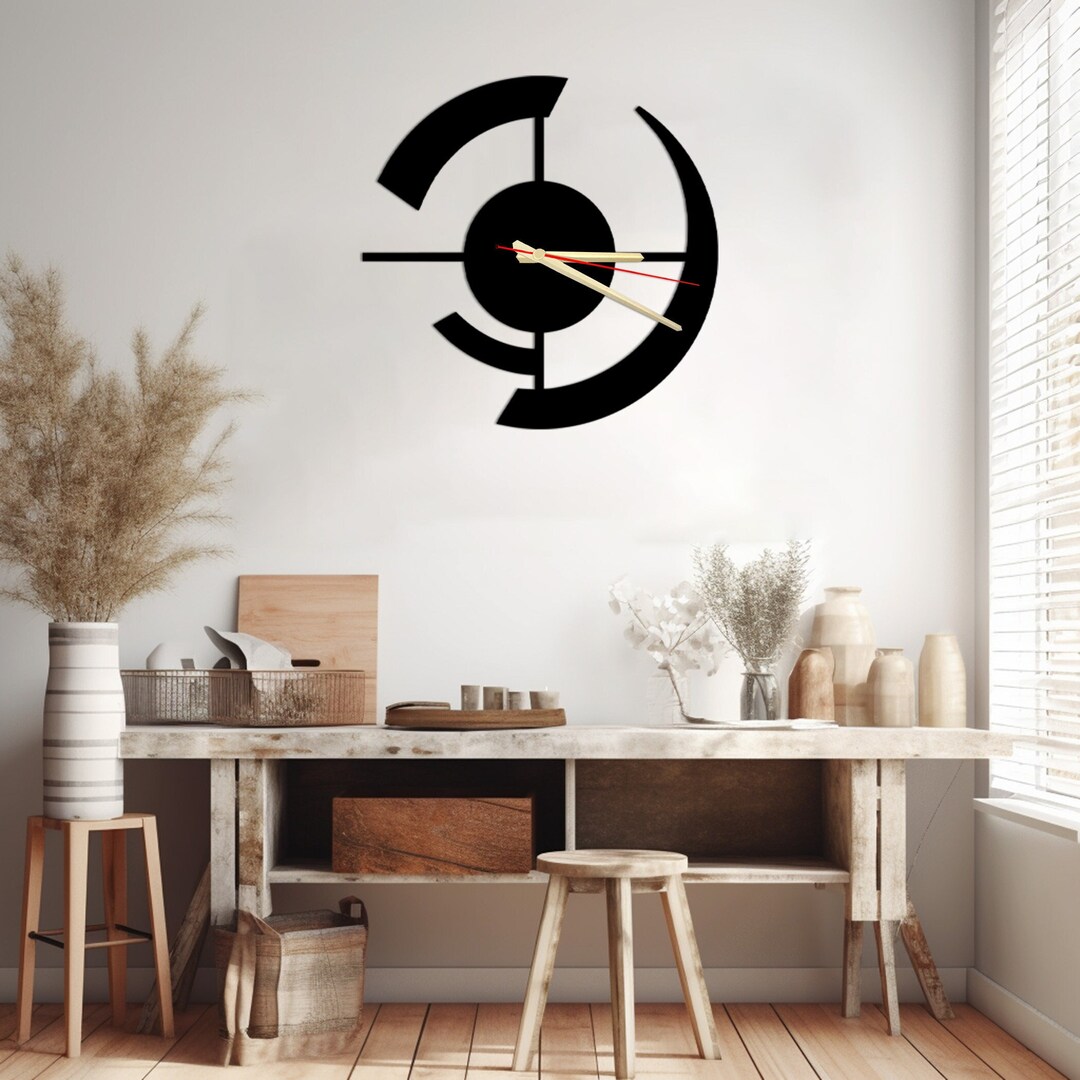 Wall Clock Unique, Modern Clock for Wall, Minimalist Wall Clock, Metal Wall Clock, Large Wall ...