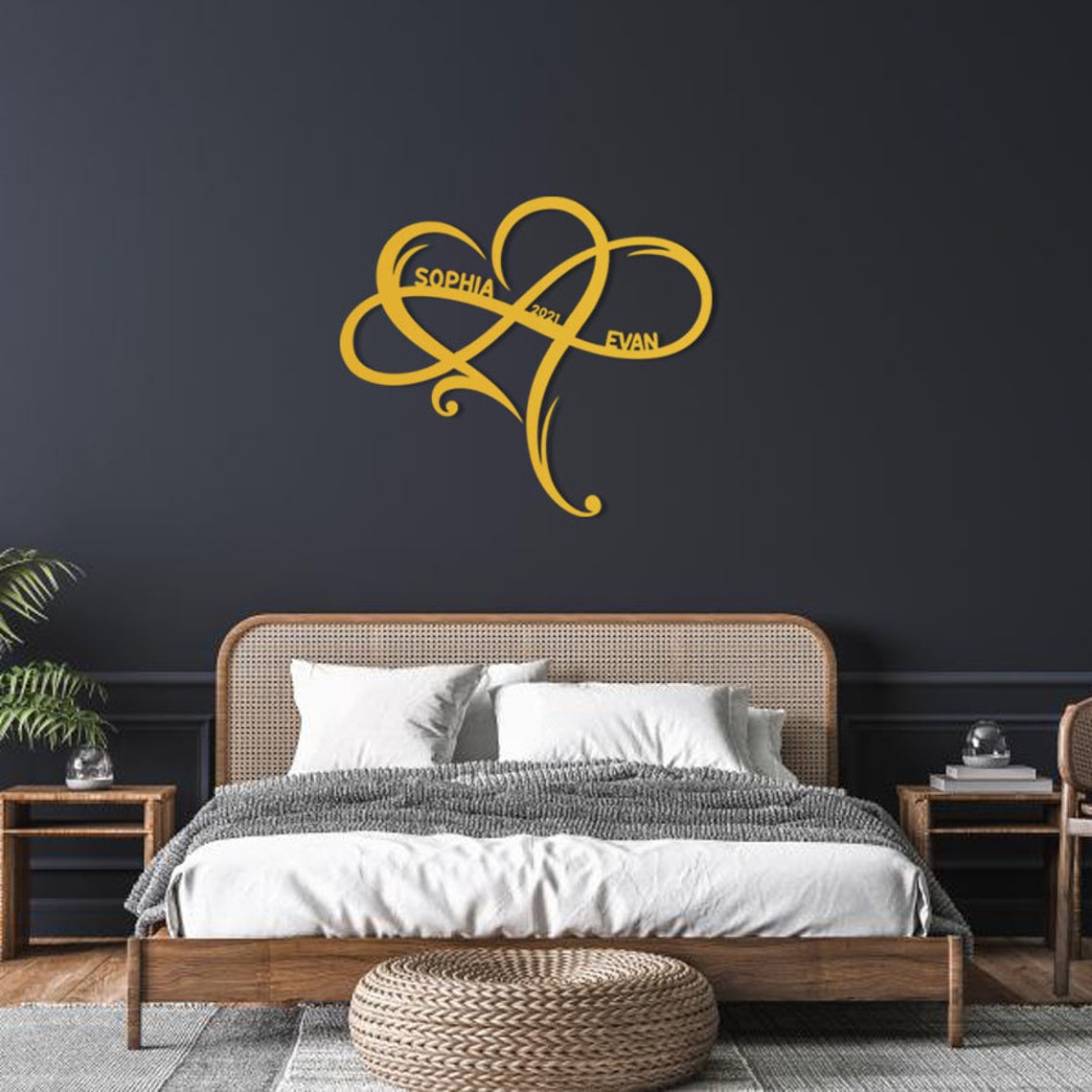 Infinity Heart Personalizedwedding Giftsplit Letter - Etsy