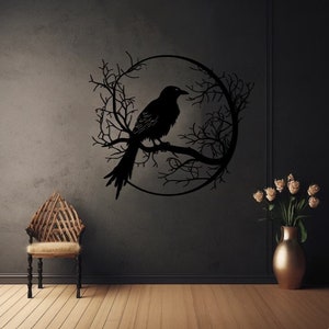 Gothic Artwork , Raven Wall Art, Gothic Raven, Crow Wall Decor ...