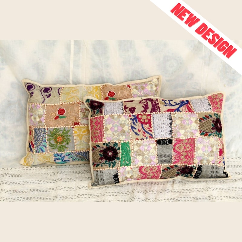 Patchwork Pillow - Etsy