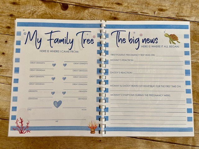 Baby Book Ocean Baby Book My First Year of Life - Etsy