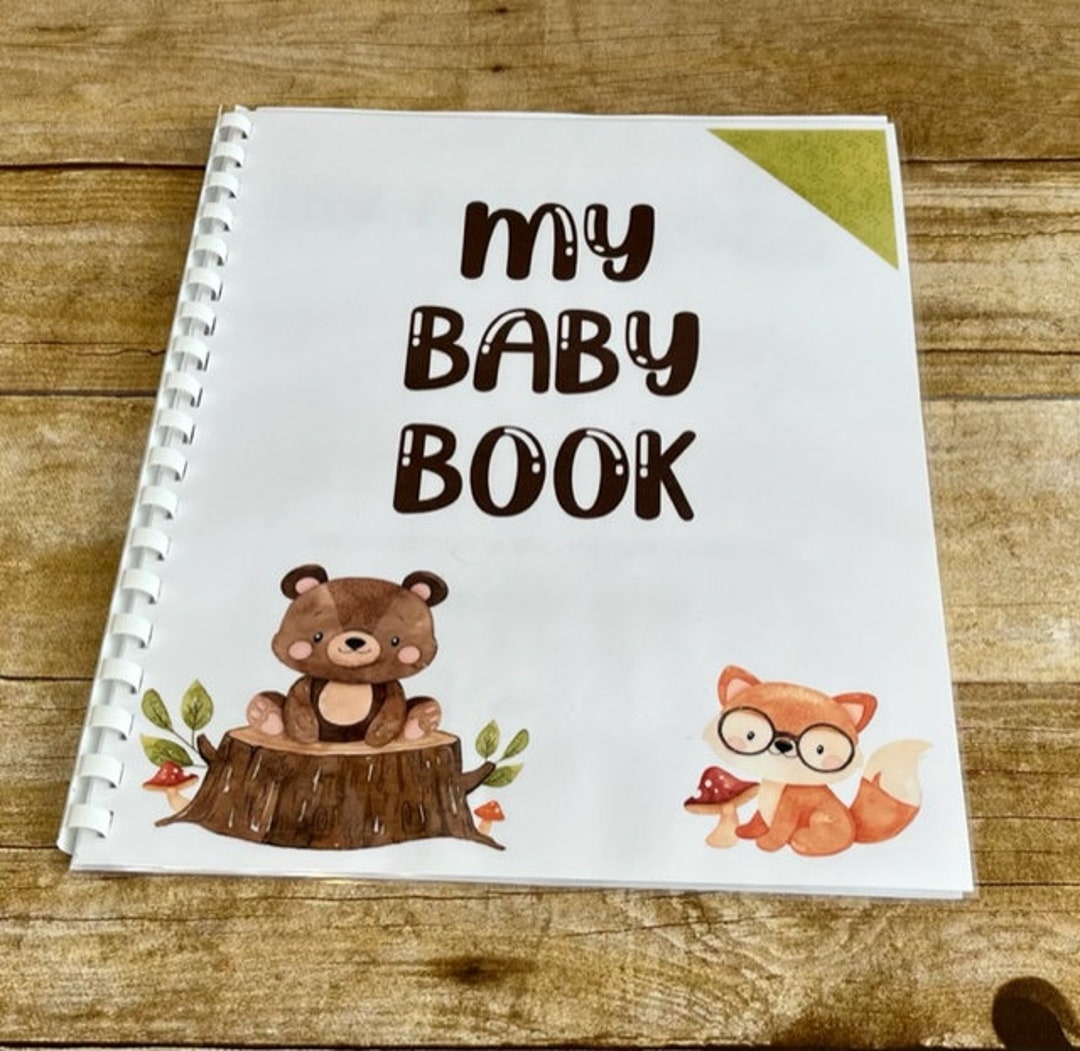 Baby Book; Forest Animals Baby Book; Forest Friends Baby Book - Etsy