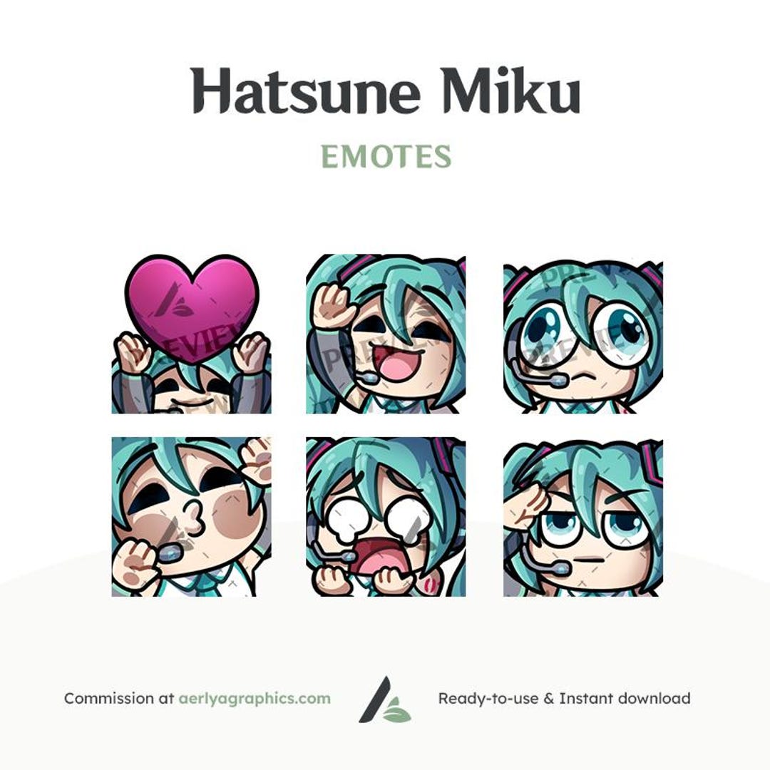 Hatsune Miku Emotes | Anime Emotes | Discord Emotes | Twitch Emotes ...