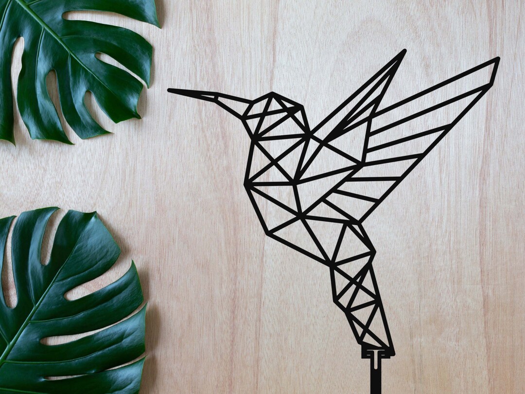 Hummingbird Geometric Indoor Houseplant Trellis or Decoration | 3D ...