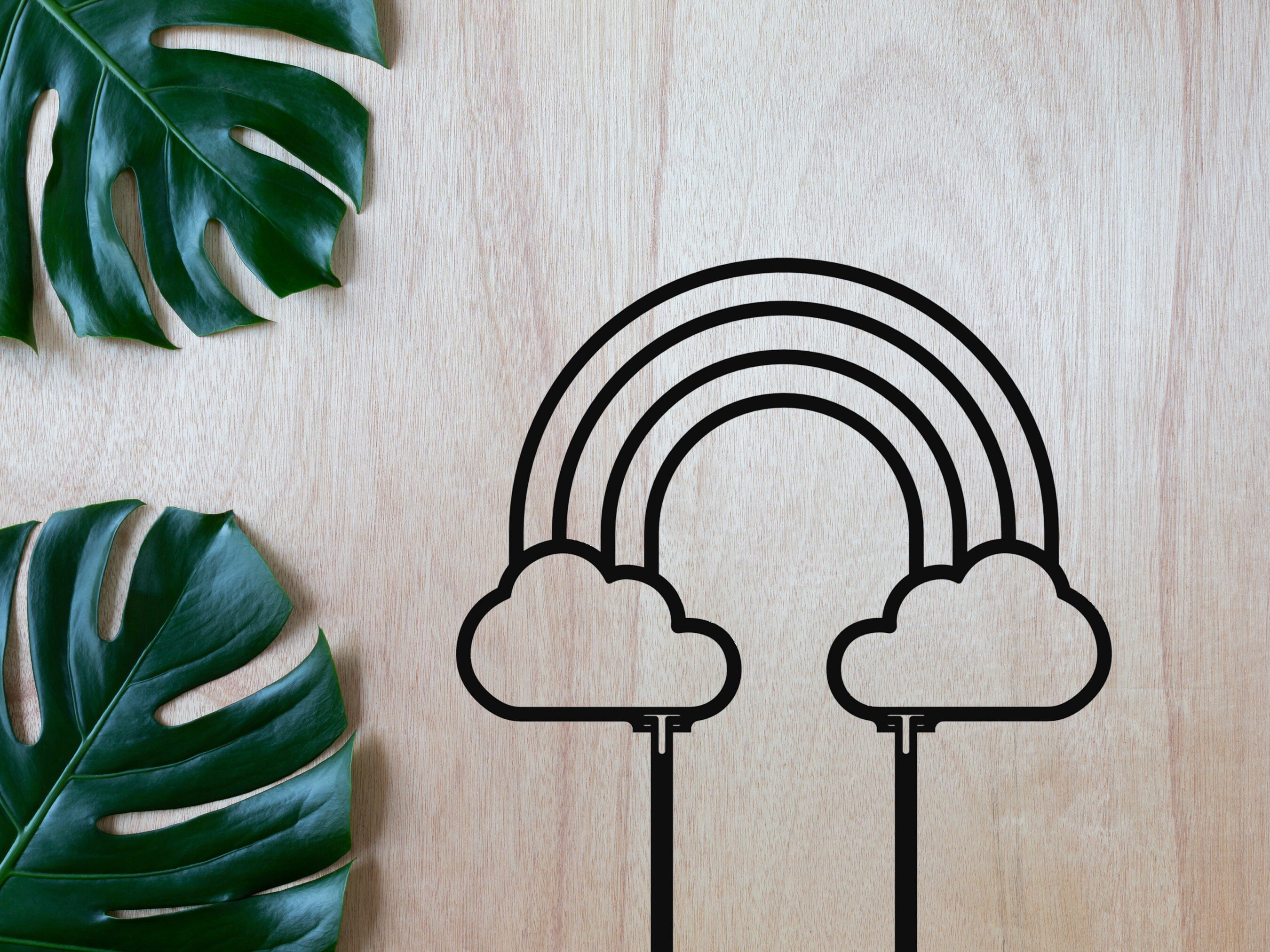 Rainbow Indoor Houseplant Trellis or Decoration | 3D Printed, Multiple ...