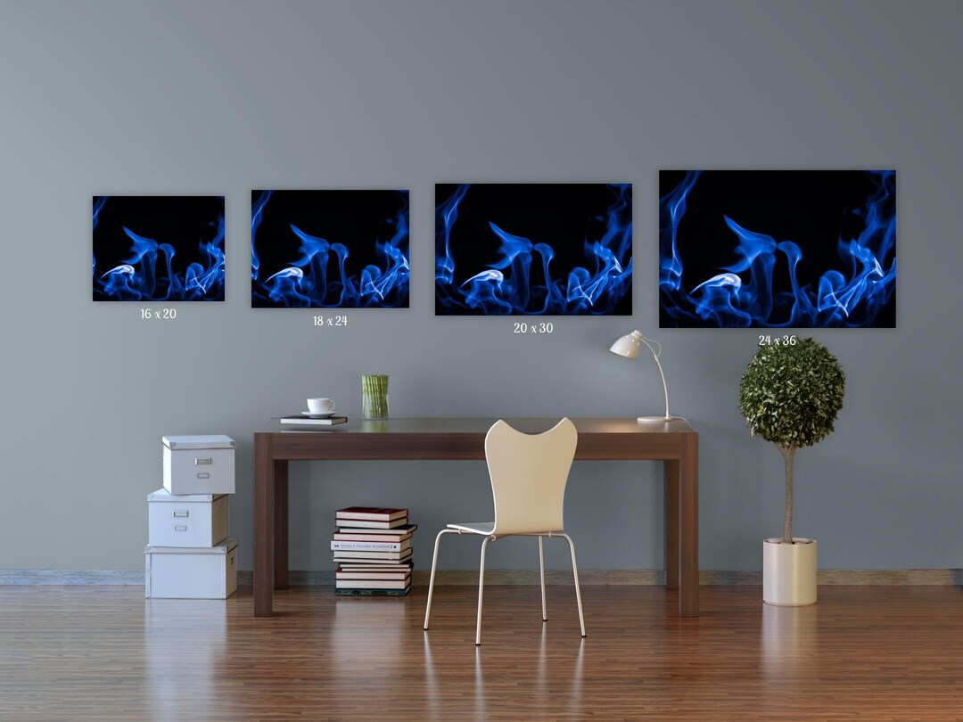 Blue Phoenix - Satin Poster | Black and Blue Poster | Abstract Wall ...