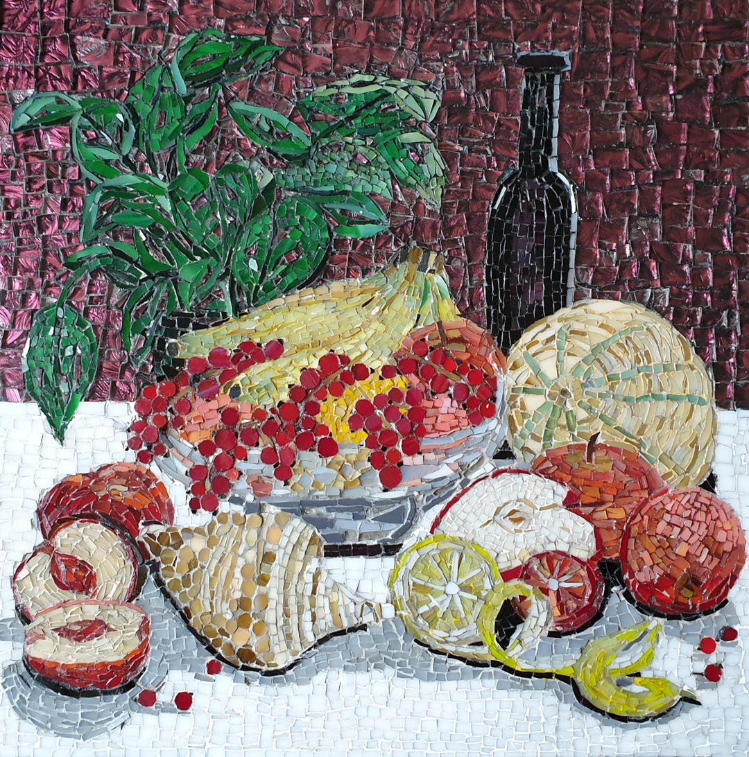 Still Life With Melon ~ Mosaic ~ Wall Decor ~ Original Mosaic ~ Gift ...
