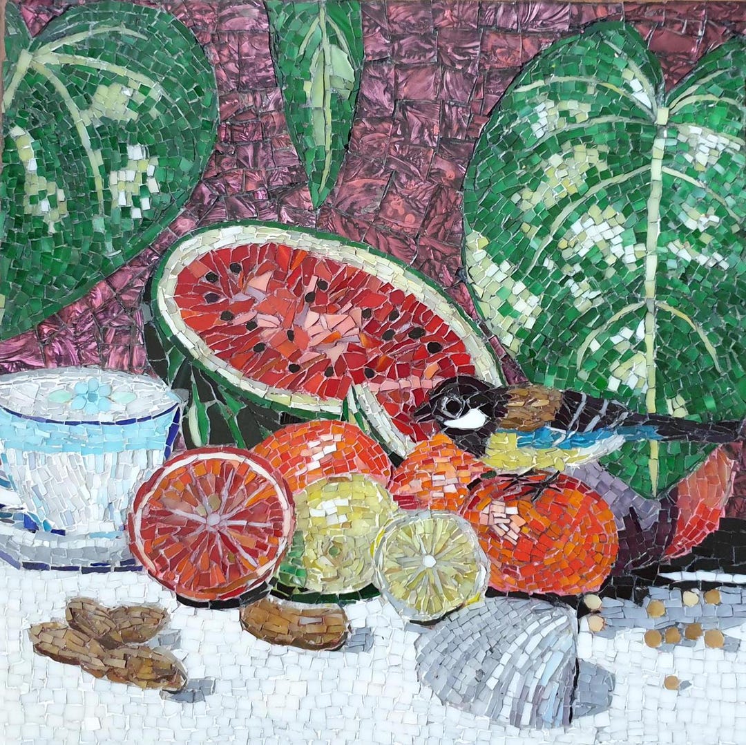 Still Life With Watermelon ~ Mosaic ~ Wall Decor ~ Original Mosaic ...