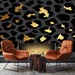 Vector Luxury Gold Leopard Skin Background. Gold Textured Exotic Animal ...