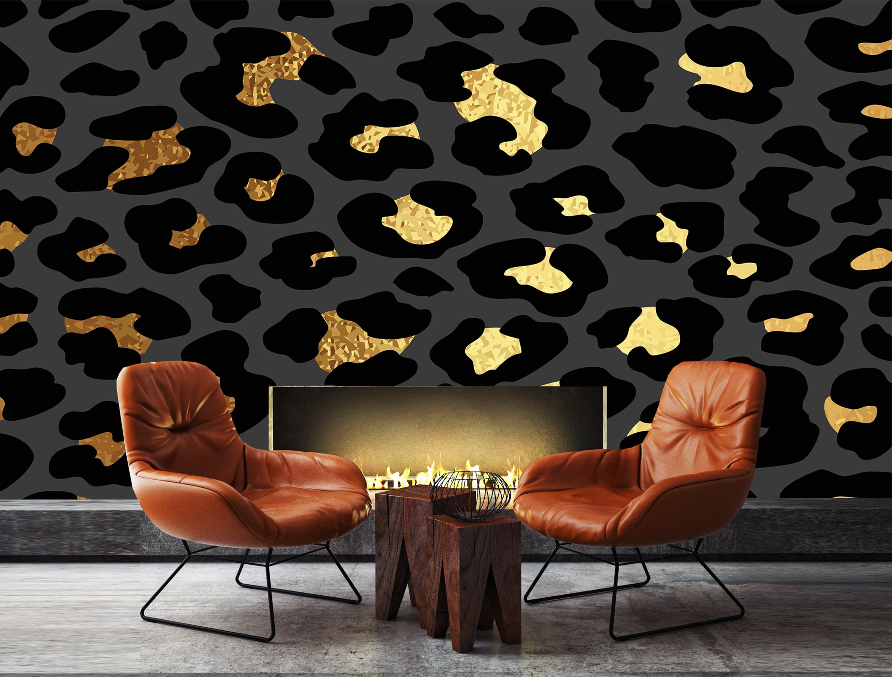 Vector Luxury Gold Leopard Skin Background. Gold Textured - Etsy