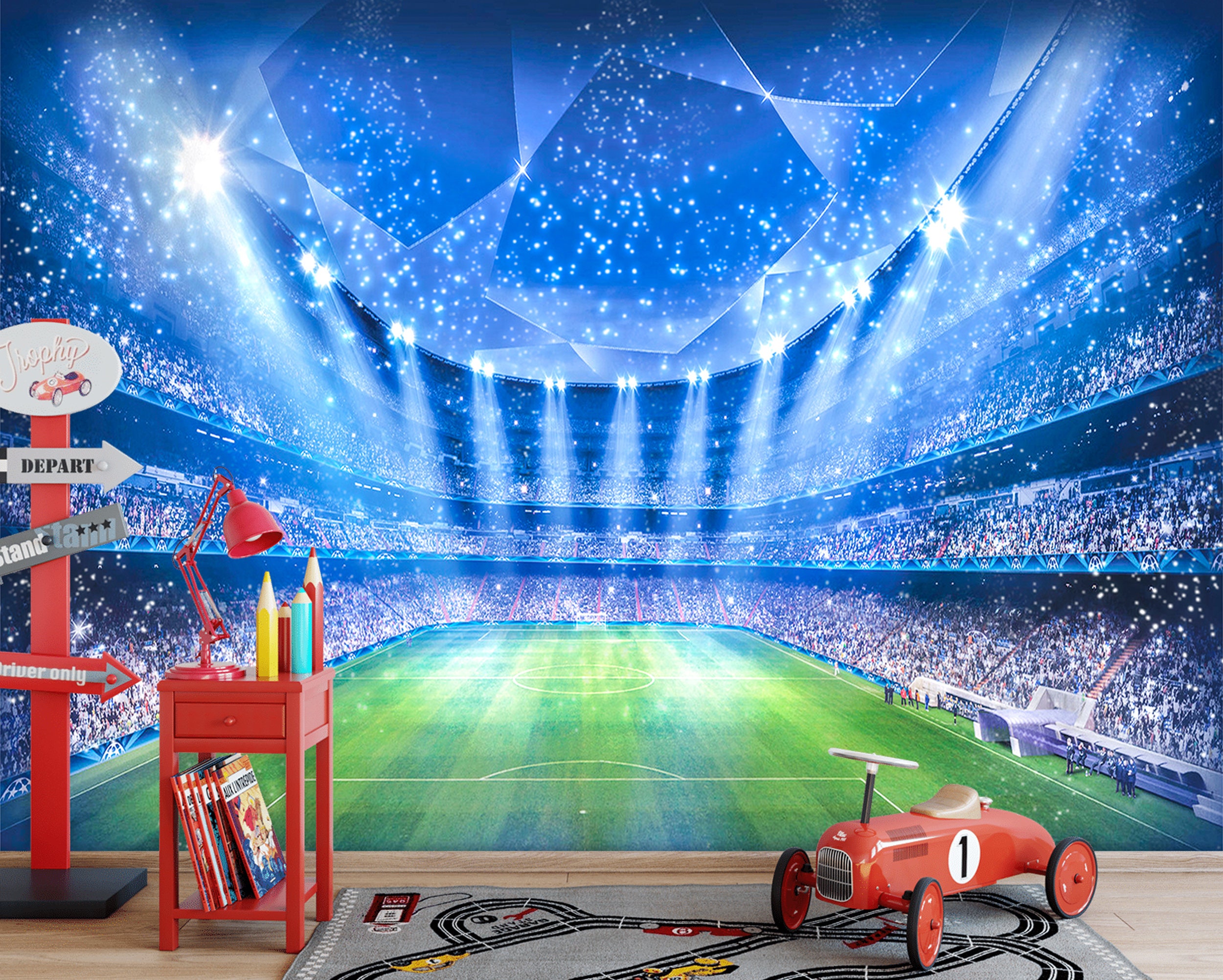 Football Field At Night Wallpaper