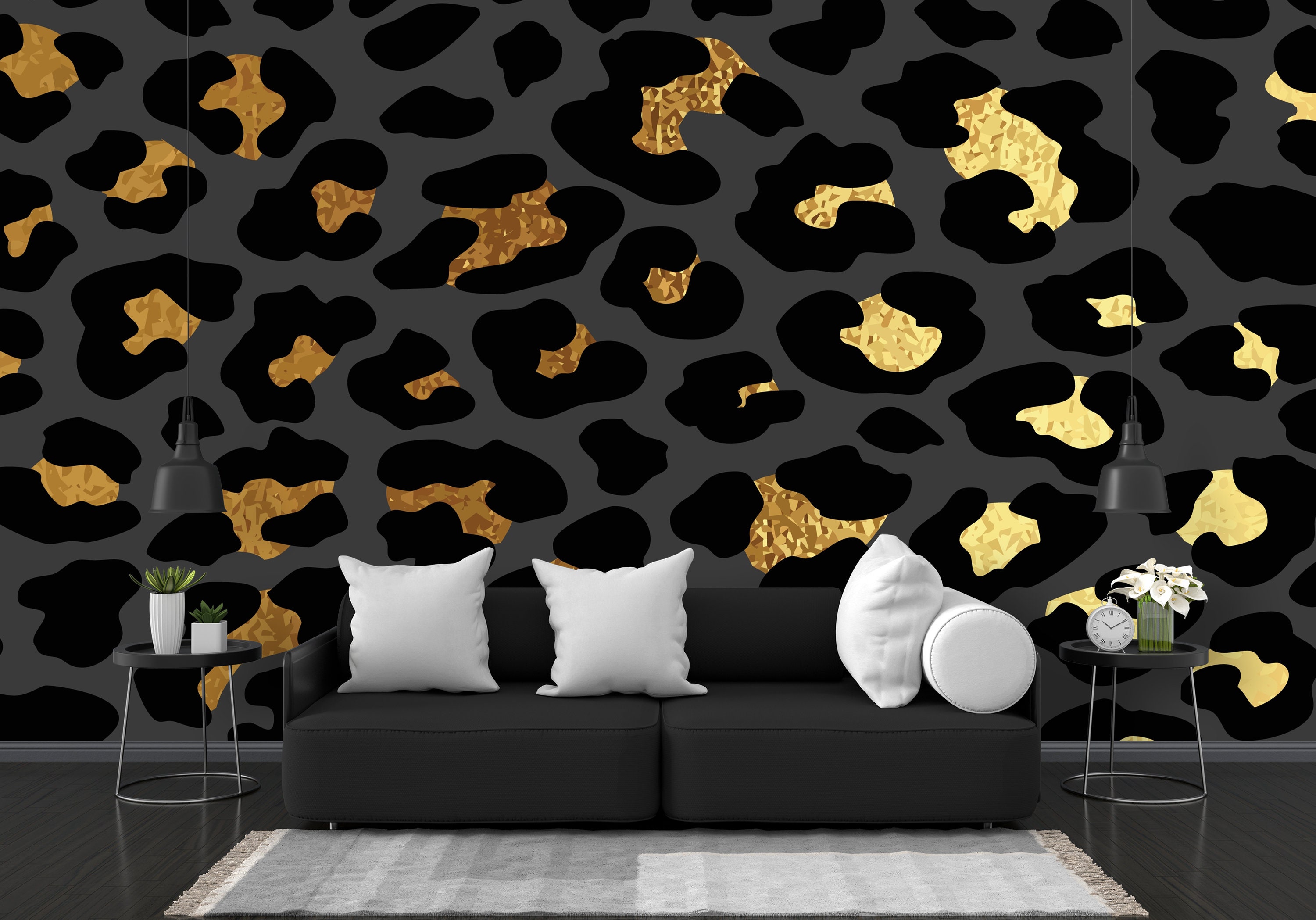 Vector Luxury Gold Leopard Skin Background. Gold Textured - Etsy