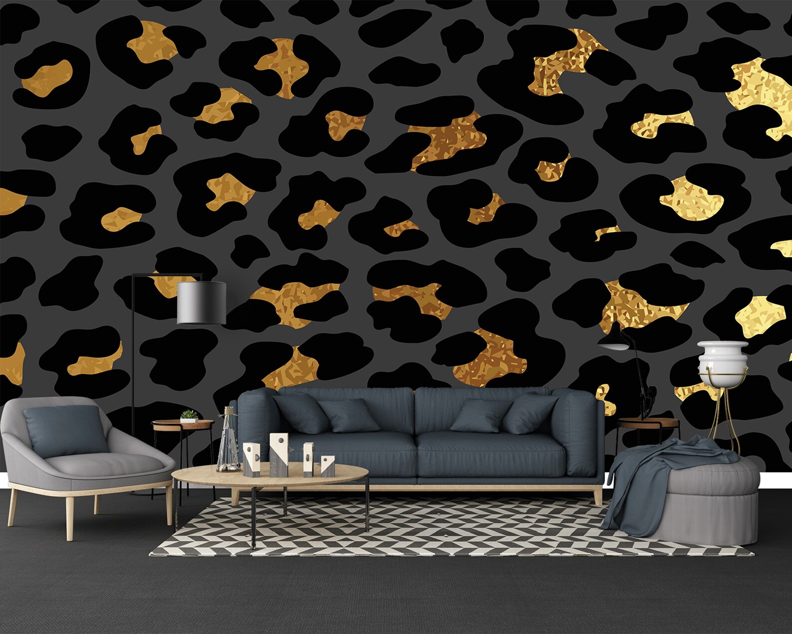 Vector Luxury Gold Leopard Skin Background. Gold Textured - Etsy