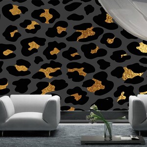 Vector Luxury Gold Leopard Skin Background. Gold Textured Exotic Animal ...