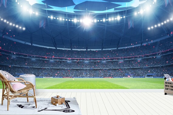 Soccer Stadium At Night Wallpaper