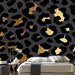 Vector Luxury Gold Leopard Skin Background. Gold Textured Exotic Animal ...