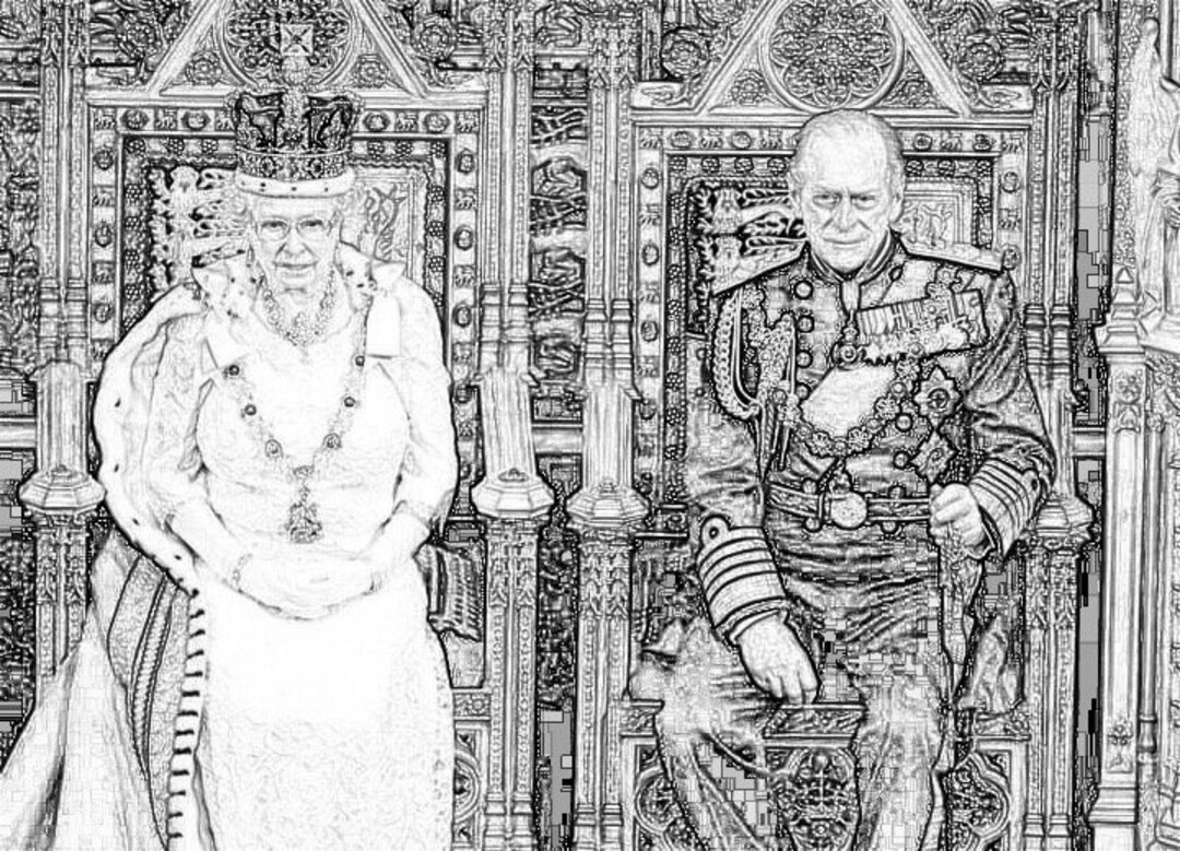 Adult Colouring, Royal Colouring, Royal Family, Digital Download, Art ...
