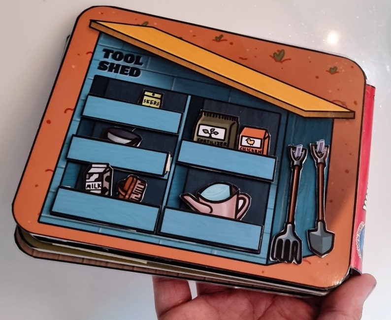 DIY Happy Farm Busy Book Printable Paper Dollhouse, Activity Book ...