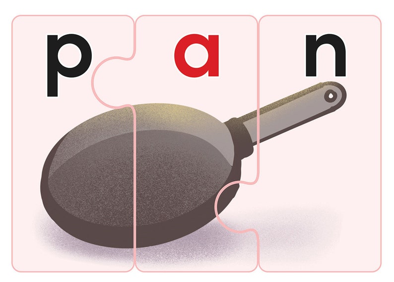 Printable Phonics CVC Jigsaw Puzzles | Busy Binder Activity (28 Puzzles ...