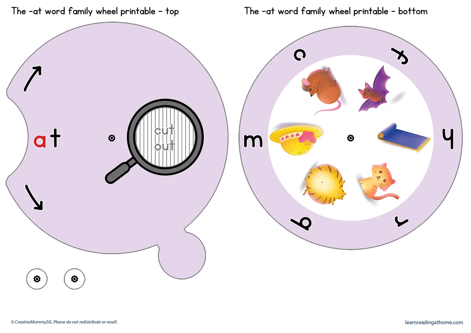 Printable Montessori Phonics Interactive Teaching Aid: Illustrated CVC ...