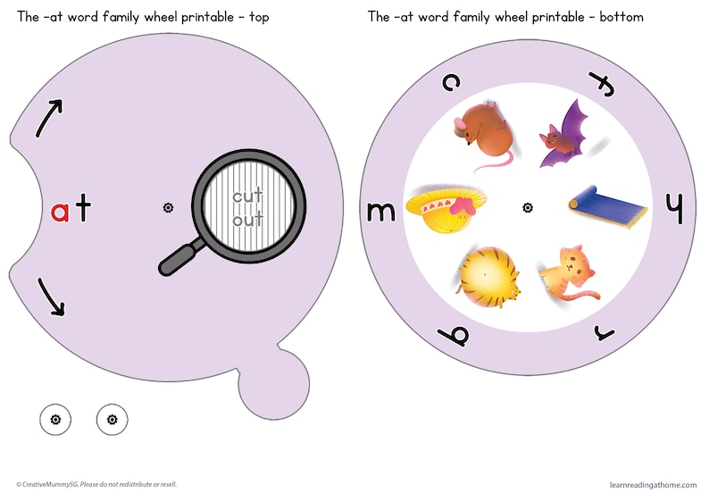 Printable Montessori Phonics Interactive Teaching Aid: Illustrated CVC ...