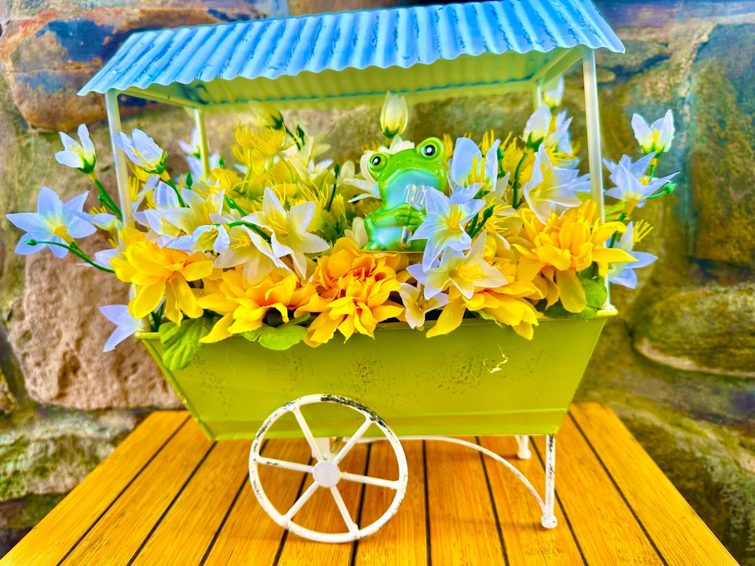 Gorgeous Green Garden Flower Cart Ships Next Business Day! - Etsy