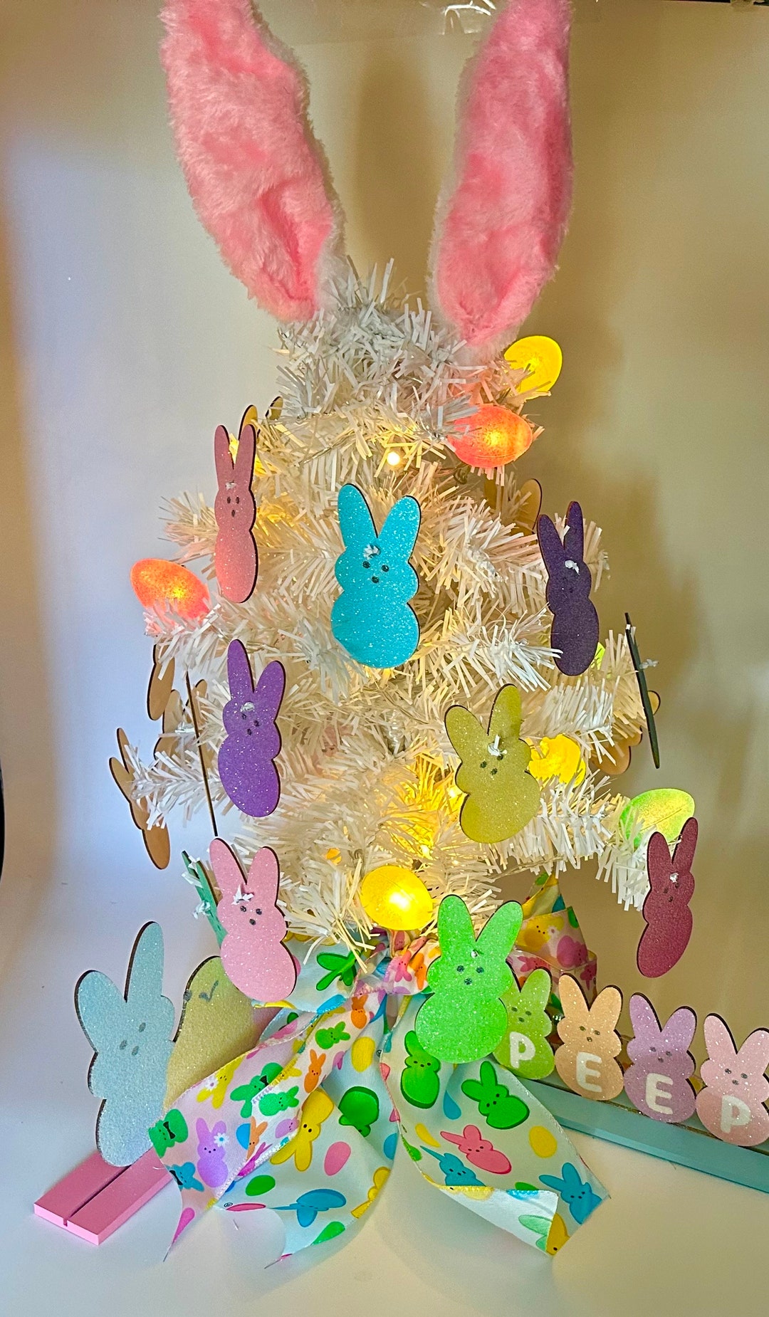 Peeps Bunny Tabletop Tree Decorations Shown in Picture Are Included ...