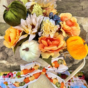Pumpkin Pitcher Fall Floral Arrangement - Etsy